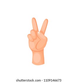 Two Fingers Shows Vector Stock Vector (Royalty Free) 1109146673 | Shutterstock