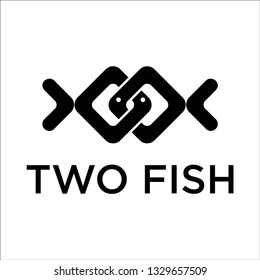 Two Fish Logo Inspiration: vector de stock (libre de regalías ...