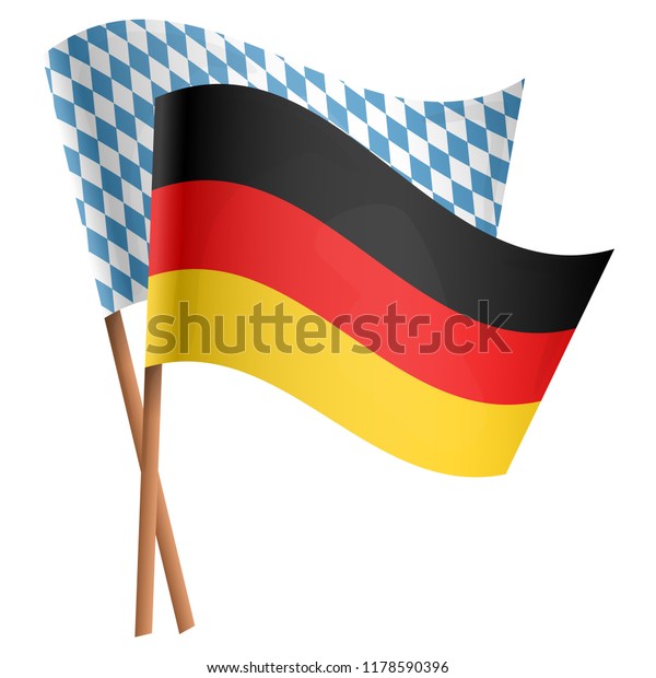 Two Flags German National Colors Blue Stock Vector (Royalty Free ...