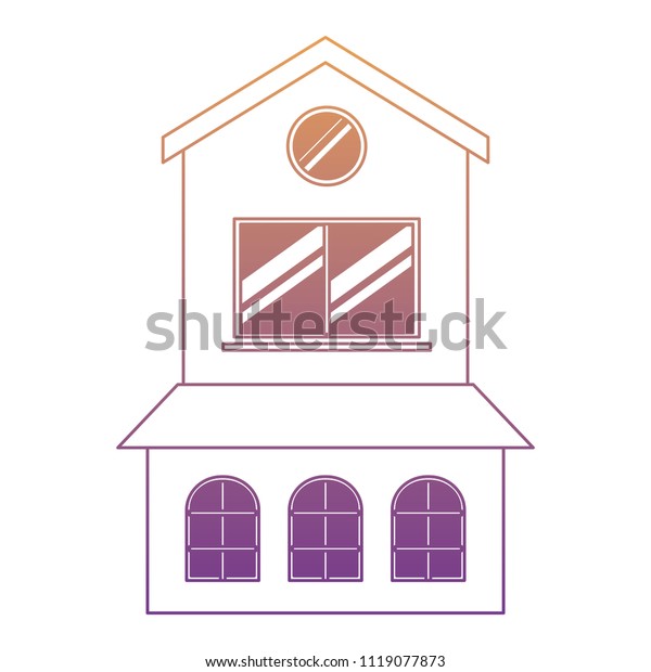 Two Floors House Icon Stock Vector (Royalty Free) 1119077873 | Shutterstock
