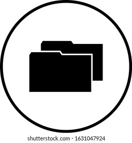Two Folders Vector Symbol Black Color Stock Vector (Royalty Free ...