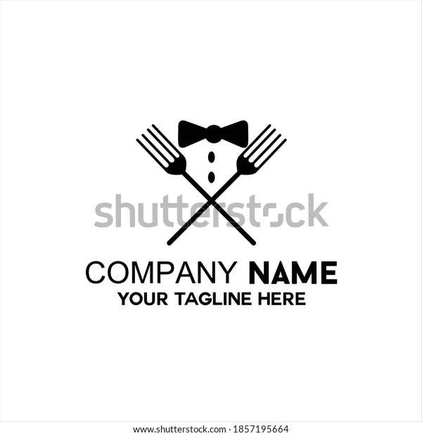 Two Forks Restaurant Logo Stock Vector (Royalty Free) 1857195664 ...