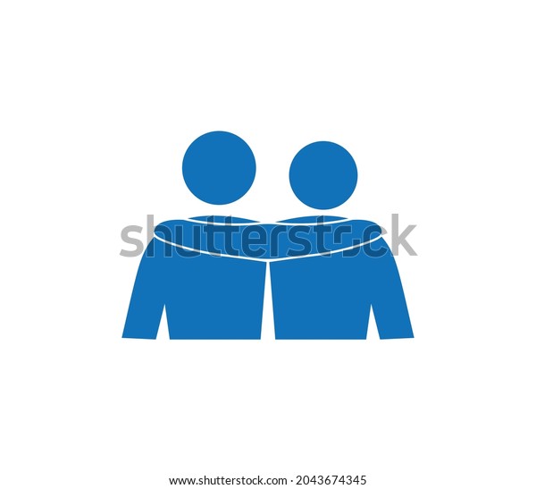 Two Friend Icon Vector Isolate Stock Vector (Royalty Free) 2043674345 ...