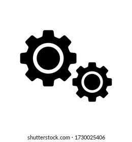 Two Gears Icon Vector Symbol On Stock Vector (Royalty Free) 1730025406 ...