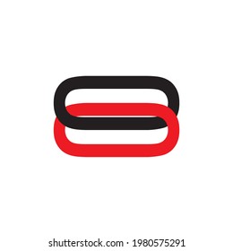 Two Geometric Paperclips Symbol Simple Logo Stock Vector (Royalty Free ...