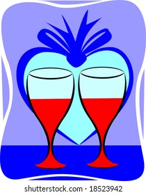 Two Goblets Love Symbol Stock Vector (Royalty Free) 18523942 | Shutterstock
