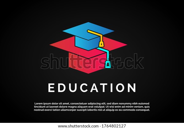 Two Graduation Hats That Overlapping Initial Stock Vector (Royalty Free ...