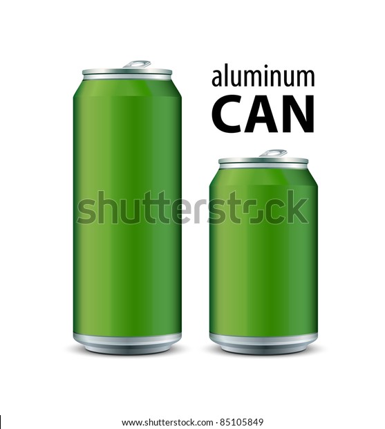 Two Green Aluminum Can Stock Vector (Royalty Free) 85105849