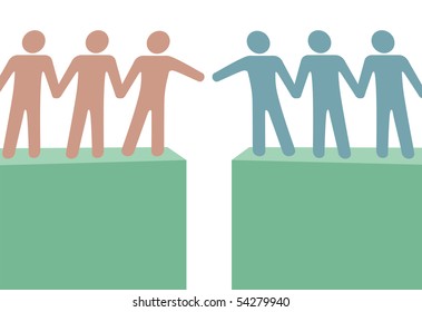 Divisive Politics Symbol Divider Politician Splitting Stock ...