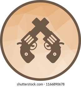 Two Guns Icon Stock Vector (Royalty Free) 1166890678 | Shutterstock