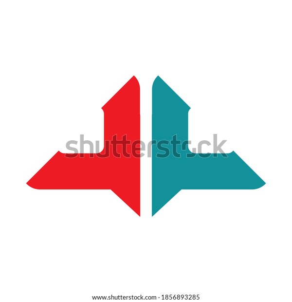 Two Half Chat Box Abstract Logo Stock Vector (Royalty Free) 1856893285 ...