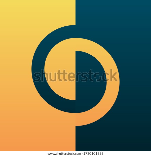 Two Half Circle Logo Design Concept: เวกเตอร์สต็อก (ปลอดค่าลิขสิทธิ์ ...