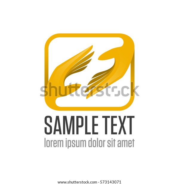 Two Hand Logo Friendship Partnership Support Stock Vector (Royalty Free ...