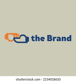 Two Hand Shake Logo Identity Brand Stock Vector (Royalty Free ...