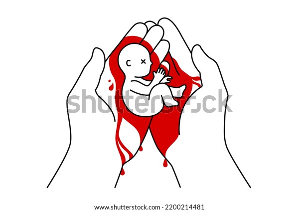 Two Hands Covered Blood Holding Dead Stock Vector (Royalty Free ...