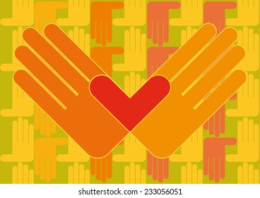60 Heart Between Two Fingers Stock Vectors, Images & Vector Art ...