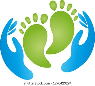 Two Hands Two Feet Logo Stock Vector (Royalty Free) 1270423294 ...