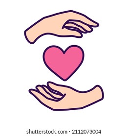 60 Heart Between Two Fingers Stock Vectors, Images & Vector Art ...