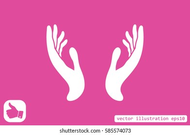 Two Hands Icon Vector Illustration Stock Vector (Royalty Free ...