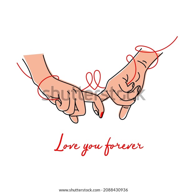 Two Hands Interlocked Intertwined Fingers Hand Stock Vector (Royalty ...