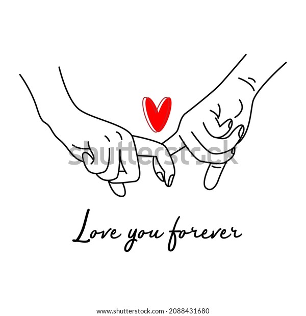 Two Hands Interlocked Intertwined Fingers Hand Stock Vector (Royalty ...