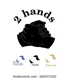 Two Hands Logo Care Hand Stock Vector (Royalty Free) 1842571432 ...