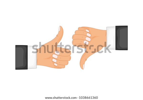 Two Hands Showing Thumb Thumb Down Stock Vector (Royalty Free ...
