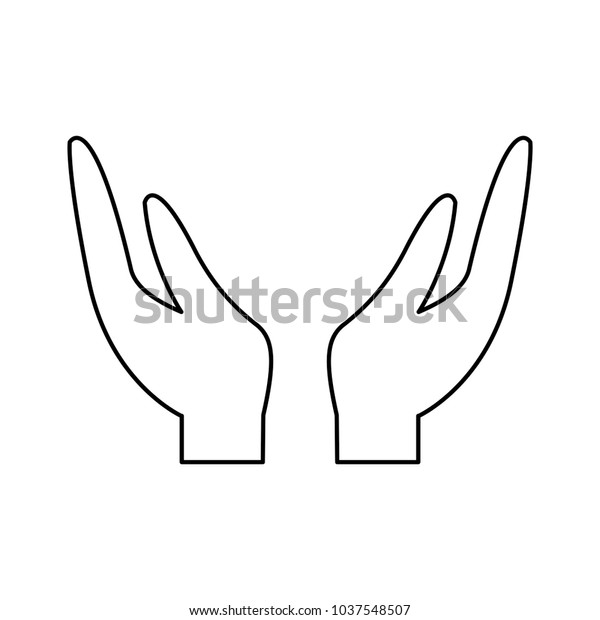 Two Hands Support Charity Gesture Icon: เวกเตอร์สต็อก (ปลอดค่าลิขสิทธิ์ ...