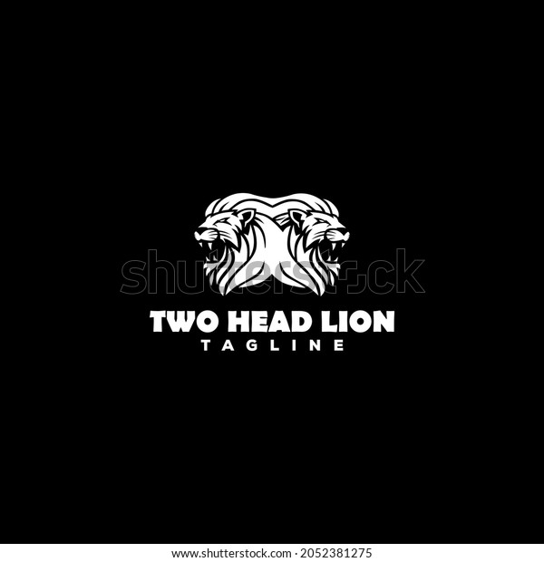 Two Head Lion Logo Design Vector Stock Vector (Royalty Free) 2052381275 ...