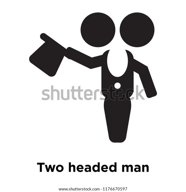 Two Headed Man Icon Vector Isolated: vector de stock (libre de regalías ...