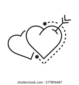 Two Heart Arrow Stock Vector (Royalty Free) 577896487 | Shutterstock