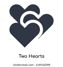 Two Hearts Icon Vector Isolated On Stock Vector (Royalty Free ...