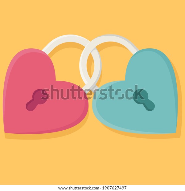 1,466 Two Hearts Locked Stock Illustrations, Images & Vectors ...