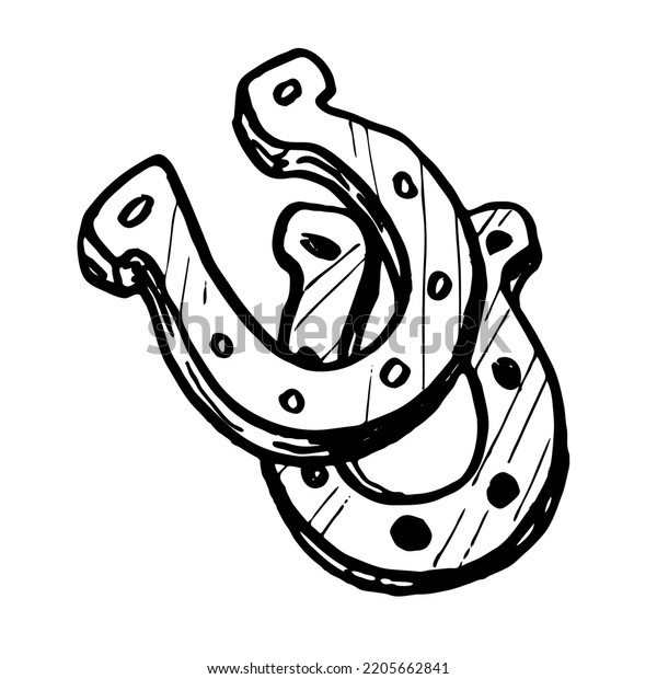 Two Horseshoes Vector Illustration Isolated On Stock Vector (Royalty ...