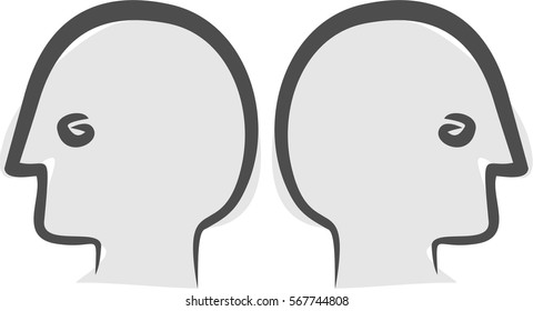 9,965 Two Human Head Icon Images, Stock Photos & Vectors | Shutterstock