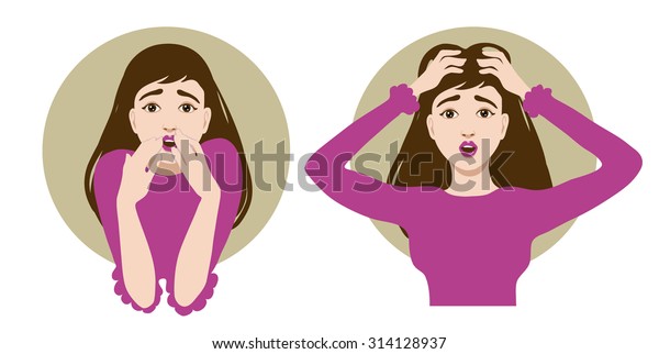 1,926 Cartoon Woman Looking Worried Images, Stock Photos & Vectors ...