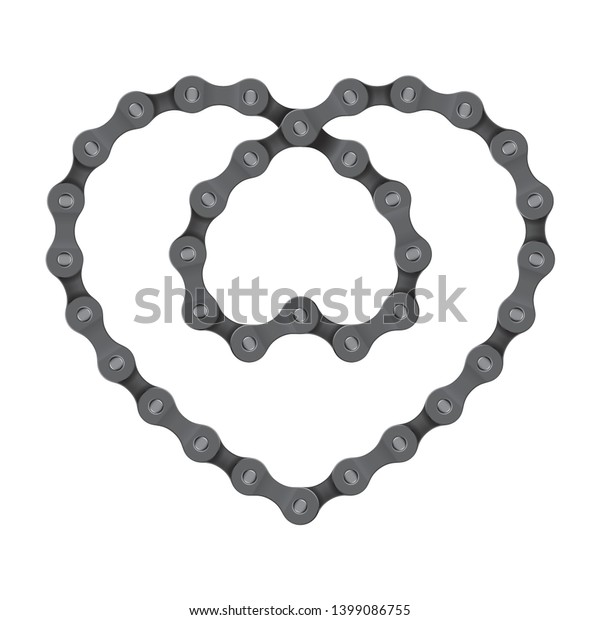 Two Intertwined Vector Realistic Heart Created Stock Vector (Royalty ...