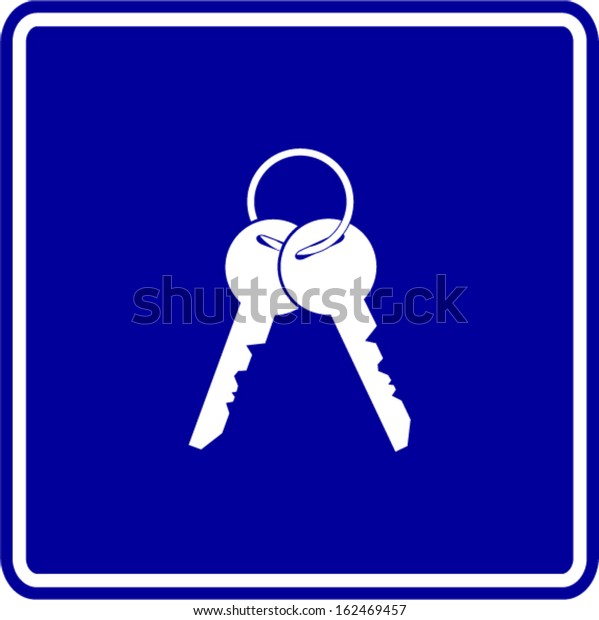 Two Keys Keyring Blue Sign Stock Vector (Royalty Free) 162469457 ...