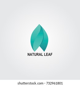 Two Leaf Logo: vector de stock (libre de regalías) 732961801 | Shutterstock