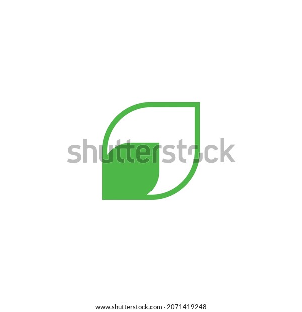 Two Leaves Simple Symbol Logo Vector Stock Vector (Royalty Free ...