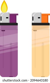 Two Lighters Illustration Vector On White Stock Vector (Royalty Free ...