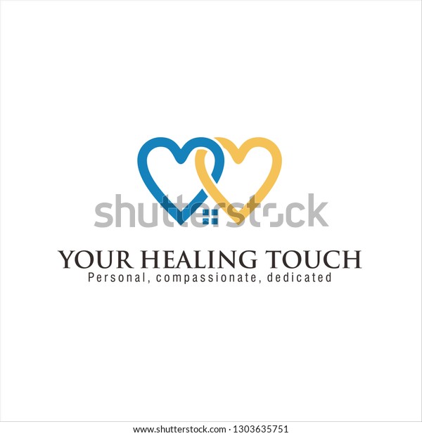 Two Love Logo Stock Vector (Royalty Free) 1303635751