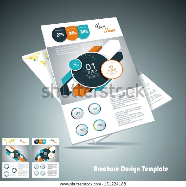 Vektor Stok Two Magazine Cover Layout Design Vector (Tanpa Royalti ...