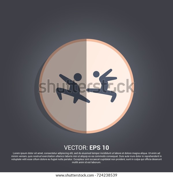 Two Man Fighting Icon Stock Vector (Royalty Free) 724238539 | Shutterstock