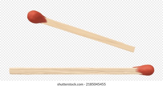 Two Matchsticks On Transparent Background Vector Stock Vector (Royalty ...