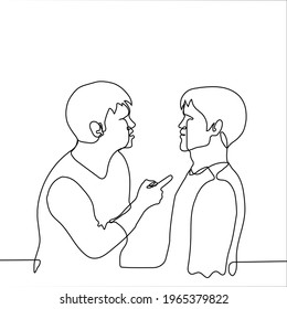 Two Men Argue One Whom Pokes Stock Vector (Royalty Free) 1965379822 ...