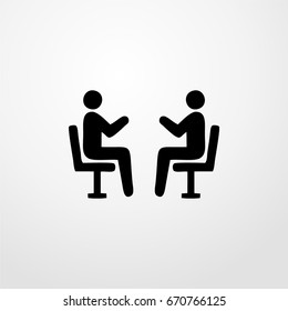 Two Men Meeting Icon Vector Sign Stock Vector (Royalty Free) 670766125 ...