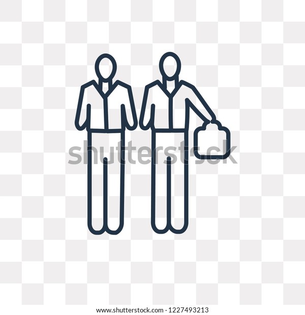 Two Men Meeting Vector Outline Icon Stock Vector (Royalty Free ...