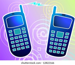 Two Mobile Phones Stock Vector (Royalty Free) 12822166 | Shutterstock