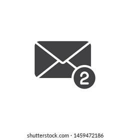 Two New Messages Notice Vector Icon Stock Vector (Royalty Free ...